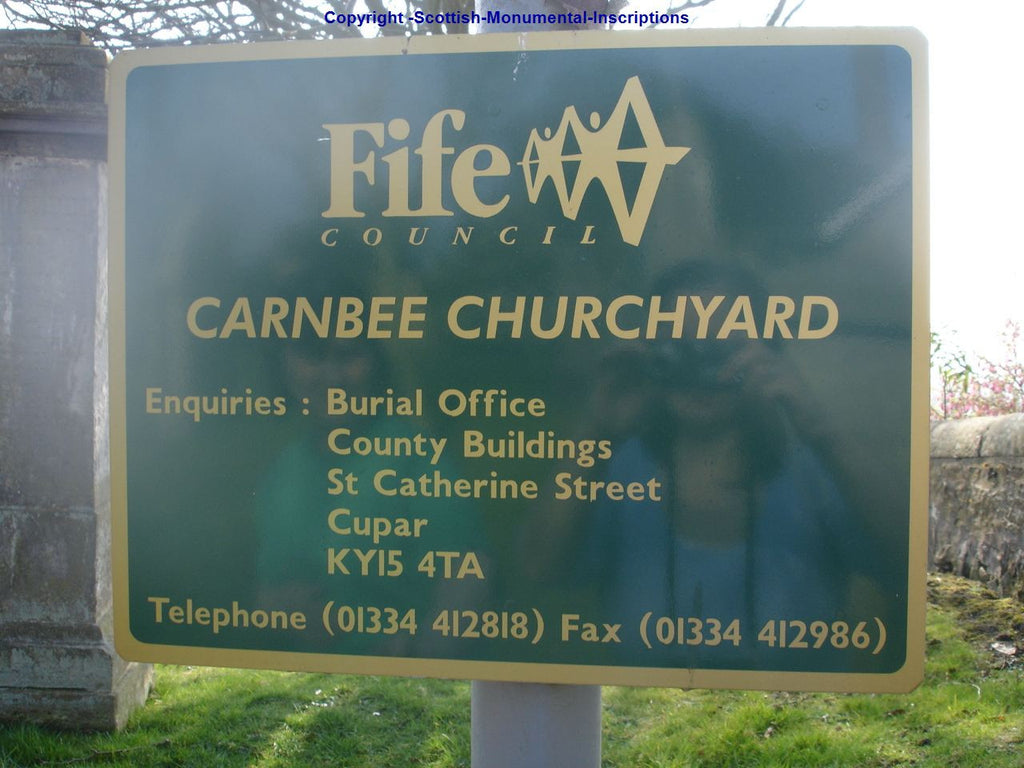 Carnbee Churchyard- Fife PDF – Scottish Monumental Inscriptions
