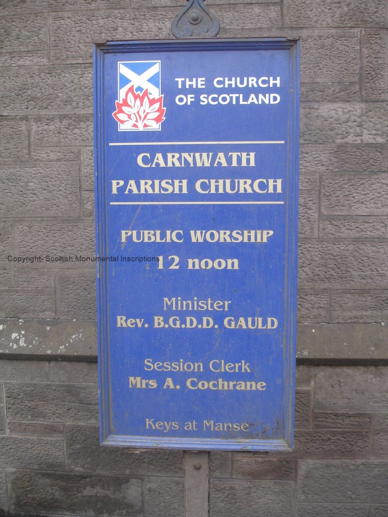 Carnwath Church- Lanarkshire PDF – Scottish Monumental Inscriptions