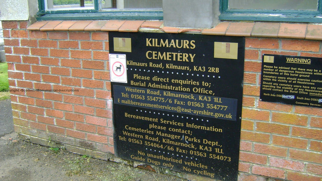 Kilmaurs Cemetery - Ayrshire PDF – Scottish Monumental Inscriptions